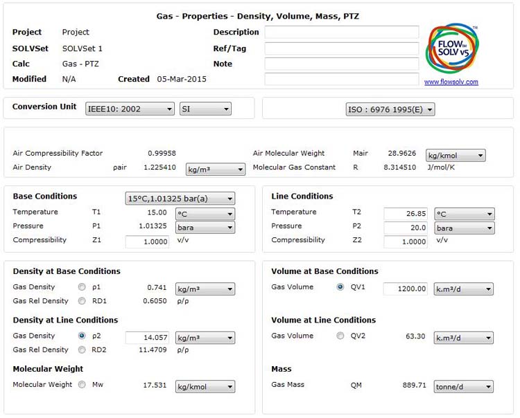 Calculation Methods - Density, Volume, Mass, PTZ - ISO6976: All and ...